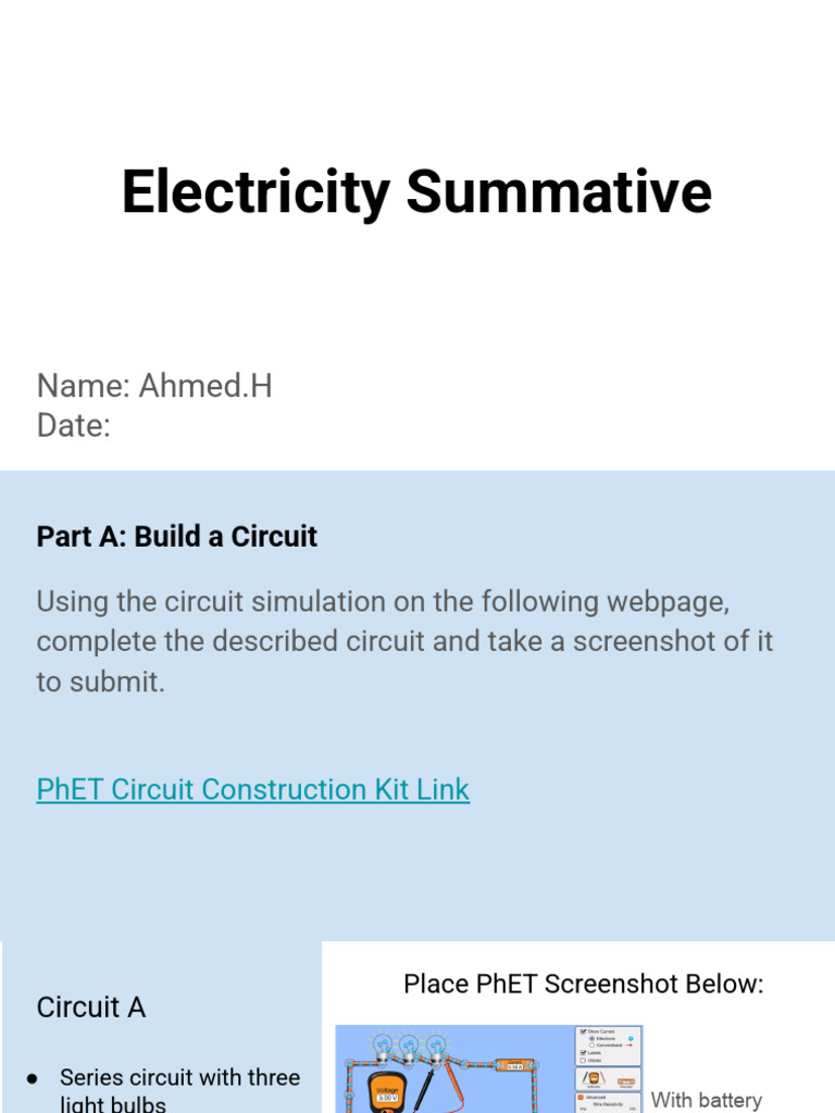 Ahmed Hussain - Electricity Summative. No Rubric | PDF | Home Appliance ...
