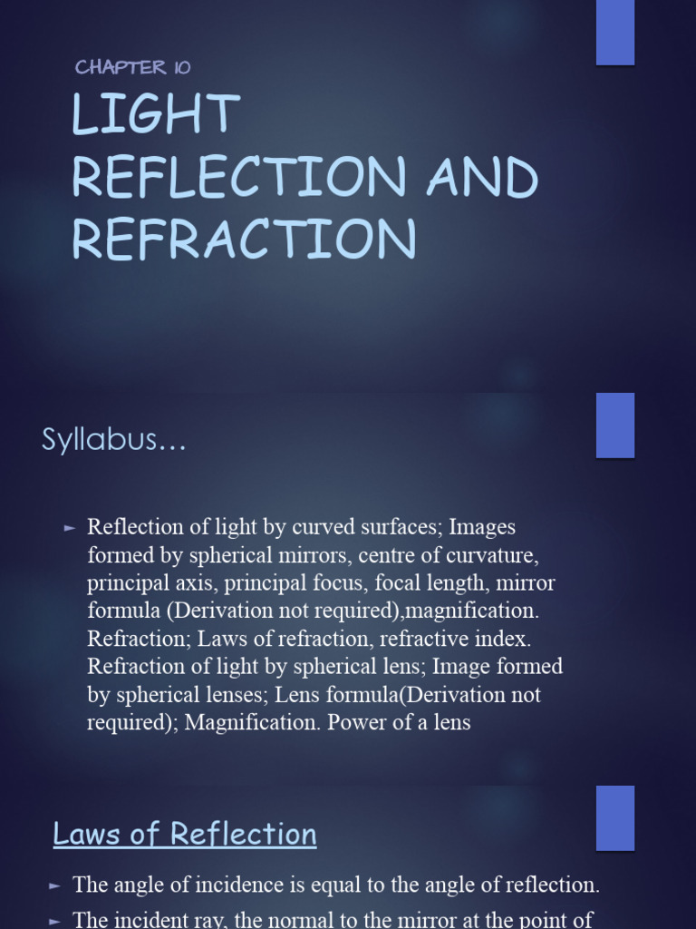 10 Cbse Light Reflection & Refraction | PDF | Sphere | Mirror