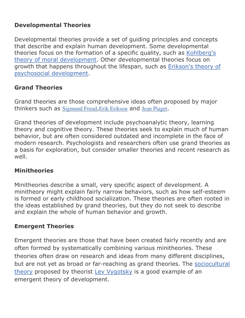 Developmental Theories | PDF