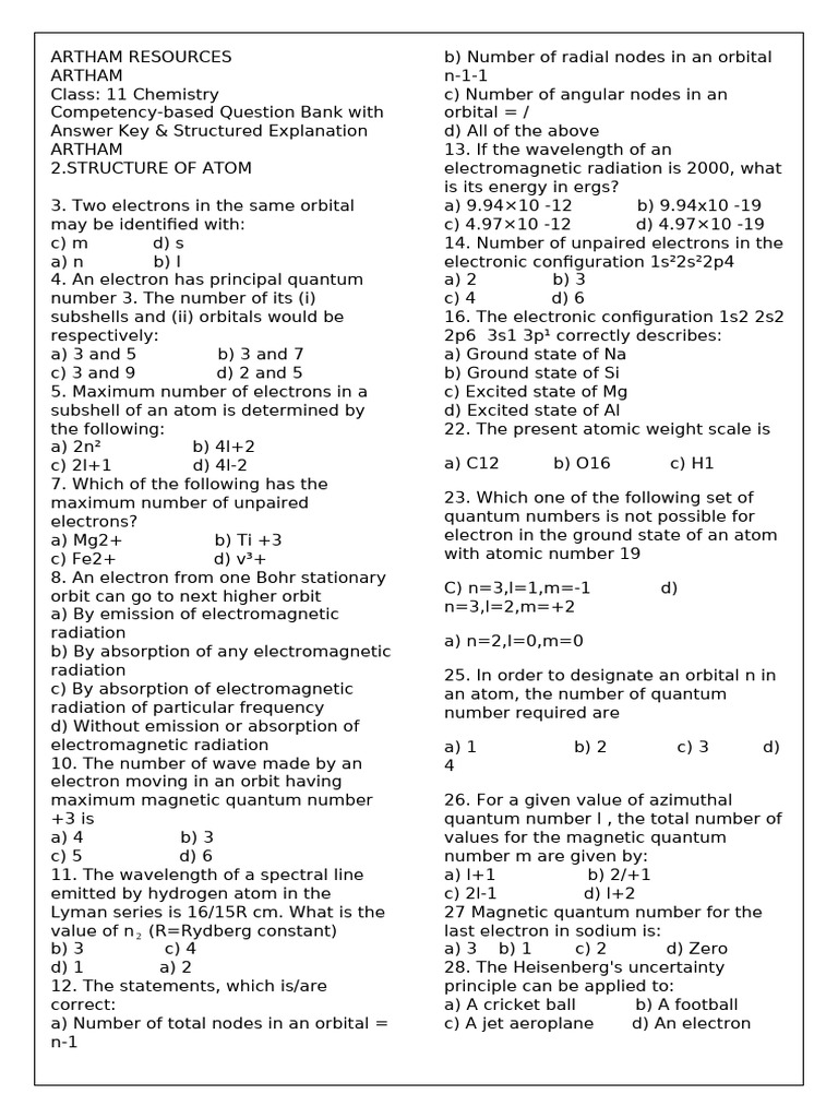 Structure of Atom | PDF | Atomic Orbital | Electron
