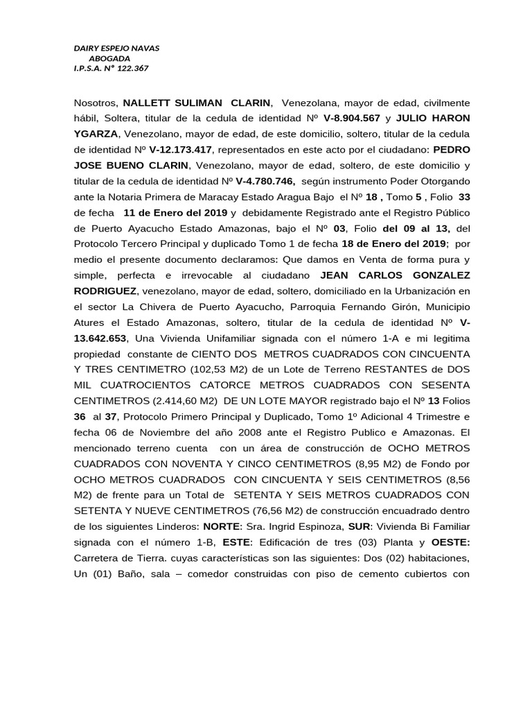 COMPRA VENTA nallet | PDF