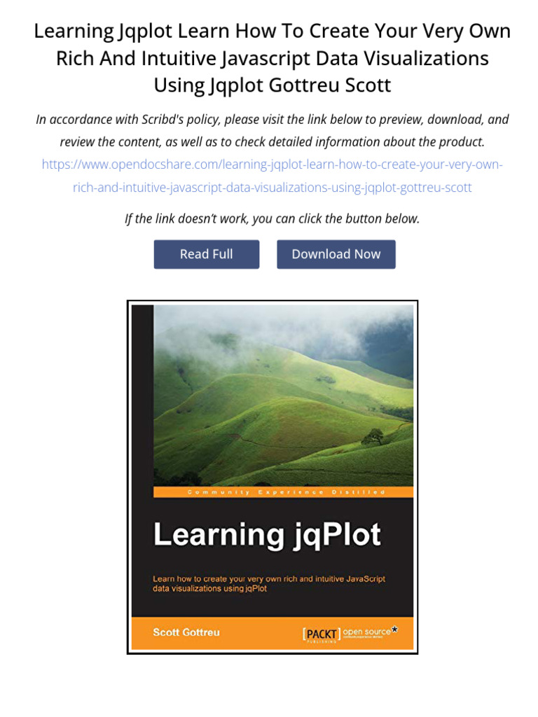 Learning jqPLot Learn how to create your very own rich and intuitive ...