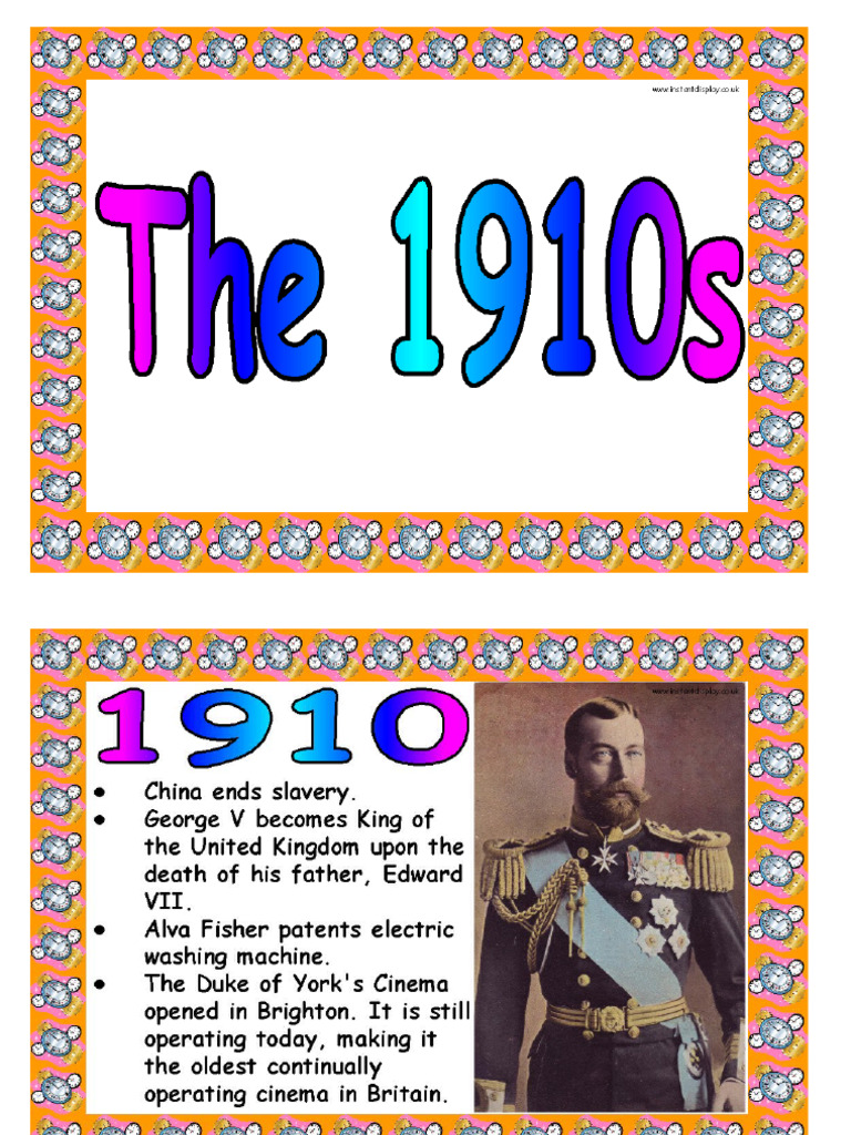 1910 S Timeline | PDF