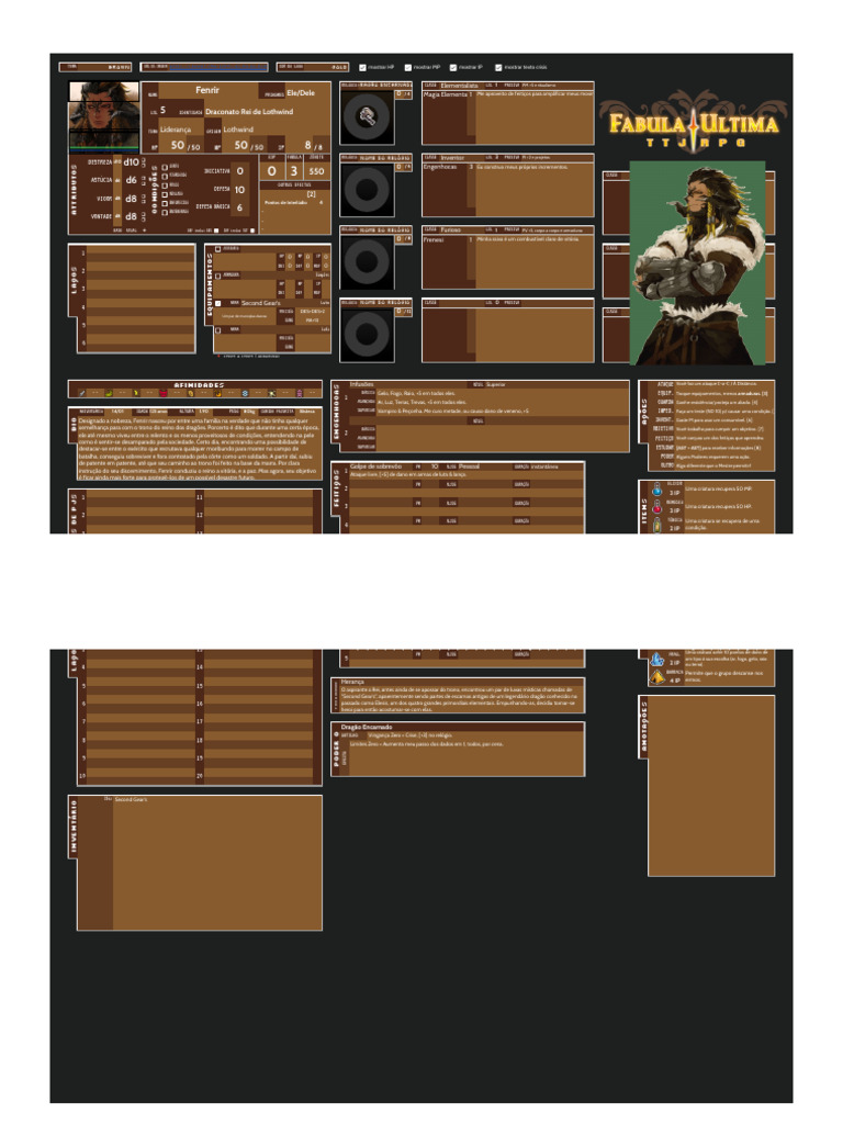 Fenrir - O Draconato - Ficha Principal | PDF