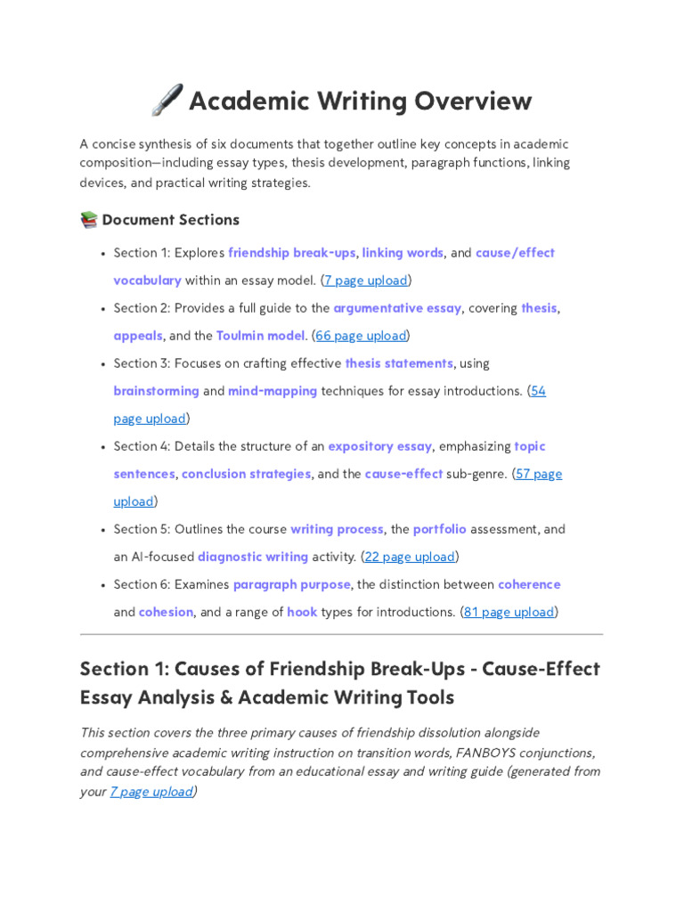 Academic Writing_ Essays, Thesis, Structure | PDF | Essays | Thesis