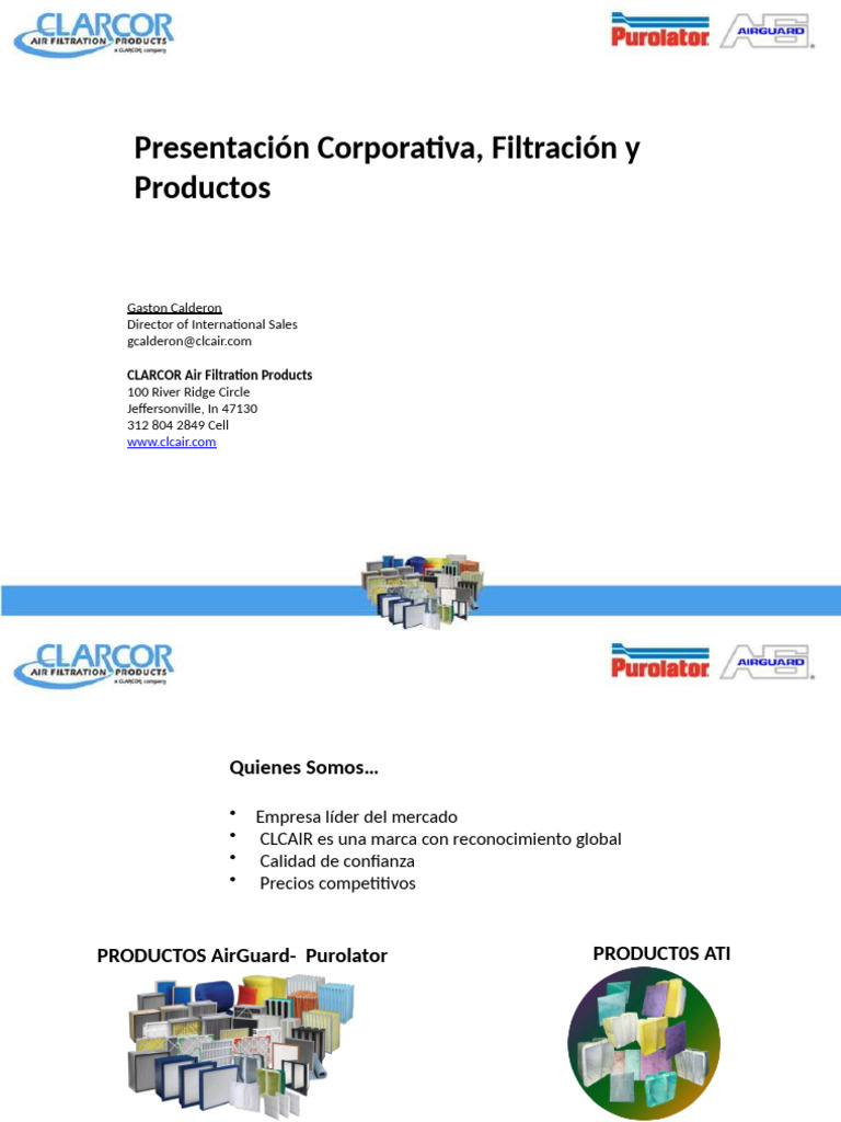 Productos y Servicios de CLARCOR Air | PDF