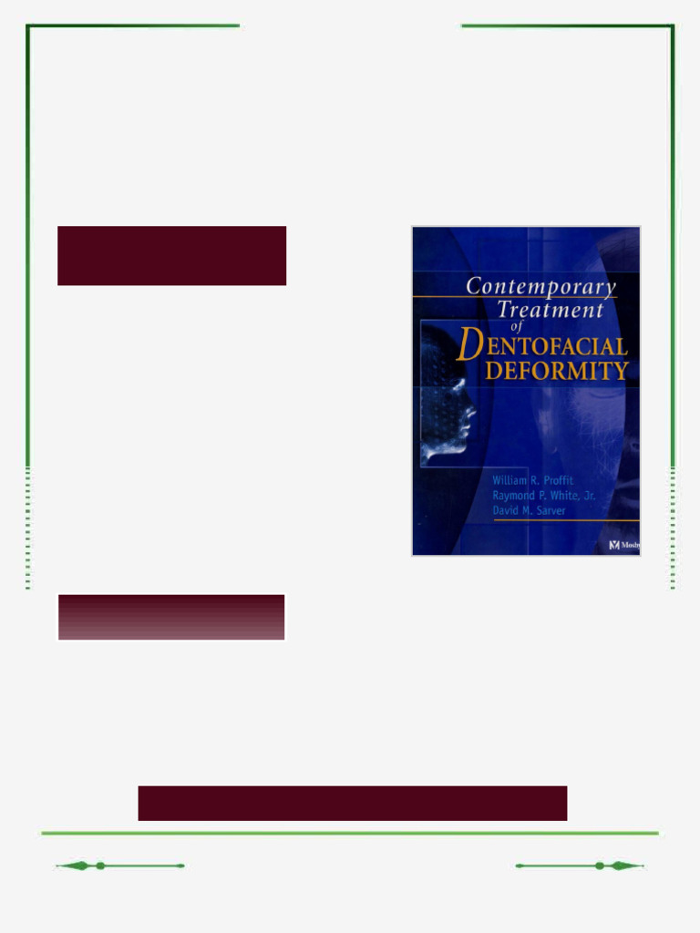 Contemporary Treatment of Dentofacial Deformity 1st edition by David ...