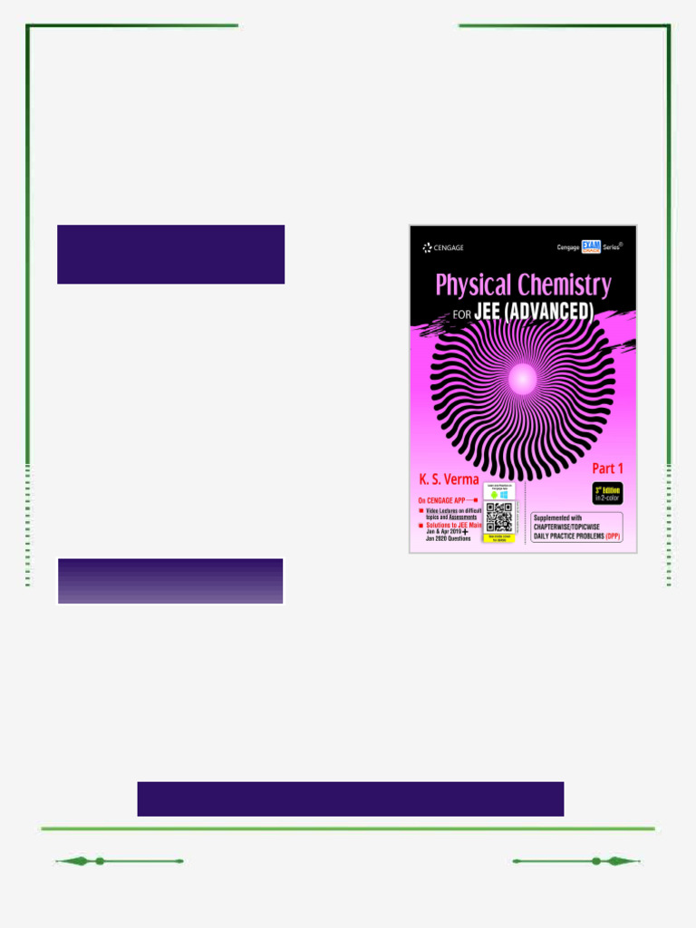 Physical Chemistry for JEE (Advanced): Part 1, 3rd edition K. S. Verma - eBook PDF eBook sharp ...