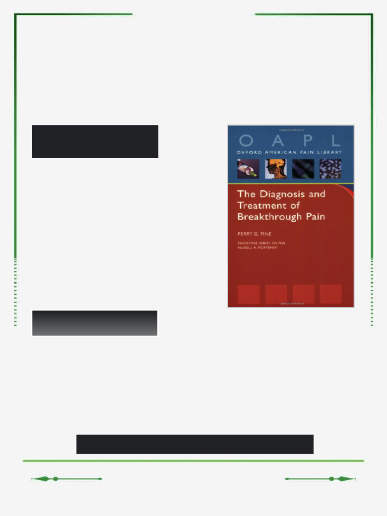 Diagnosis and Treatment of Breakthrough Pain Oxford American Pain ...