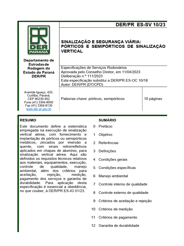 Sinalização Vertical: Pórticos e Semipórticos | PDF | Galvanização ...