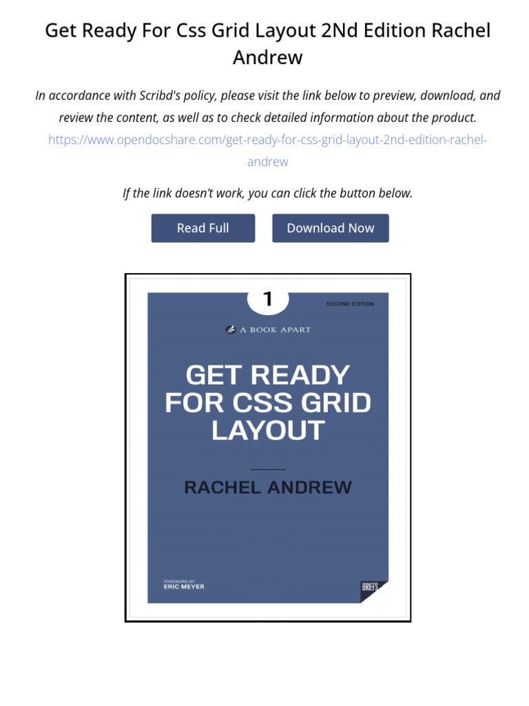 Get Ready for CSS Grid Layout 2nd Edition Rachel Andrew | PDF | Page ...