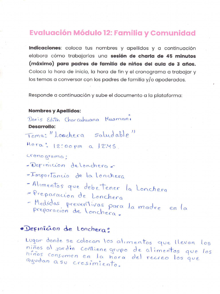 Charla para Padres 12 Doris Charcahuana | PDF