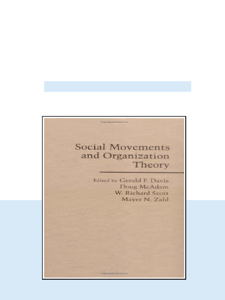 Social Movements And Organization Theory Gerald F Davis Doug Mcadam ...