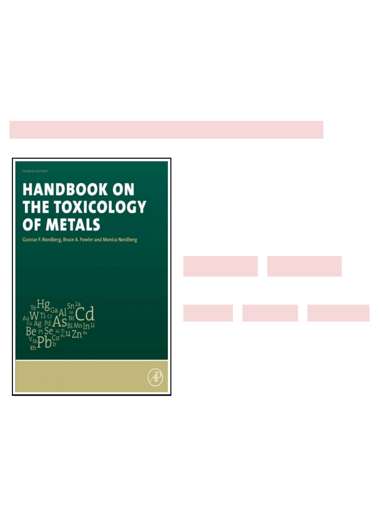 Handbook on the Toxicology of Metals 4th Edition all chapters available ...