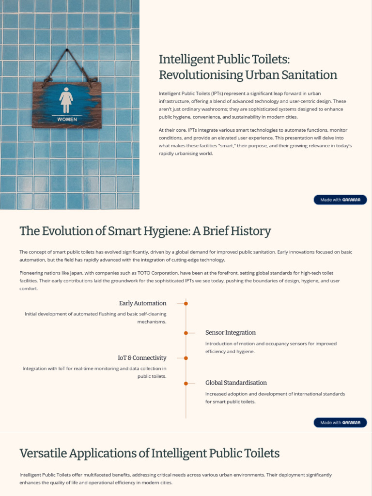 Intelligent Public Toilets Revolutionising Urban Sanitation | PDF ...