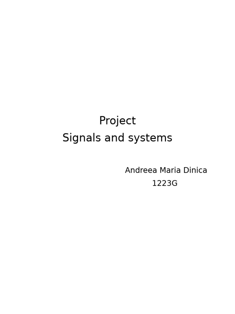 Project AD Signals and Systems | PDF | Visual Perception | Psychophysics