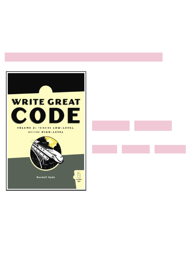 Write Great Code Volume 2 all chapters available | PDF