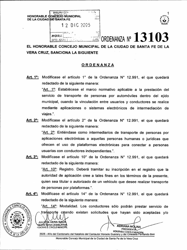 Nueva Ordenanza Apps de Viajes | PDF | Transporte | Peatonal