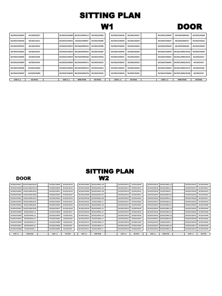 Sitting Plan 1100-1 | PDF