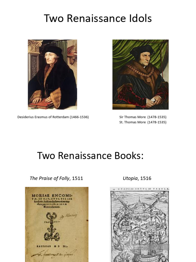 Erasmus and More: Renaissance Thinkers | PDF