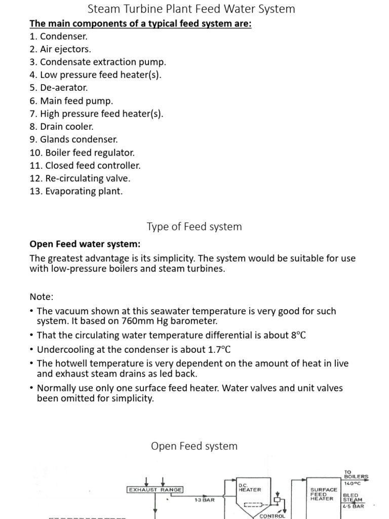 Steam Turbine Feed Water System Overview | PDF | Pump | Steam