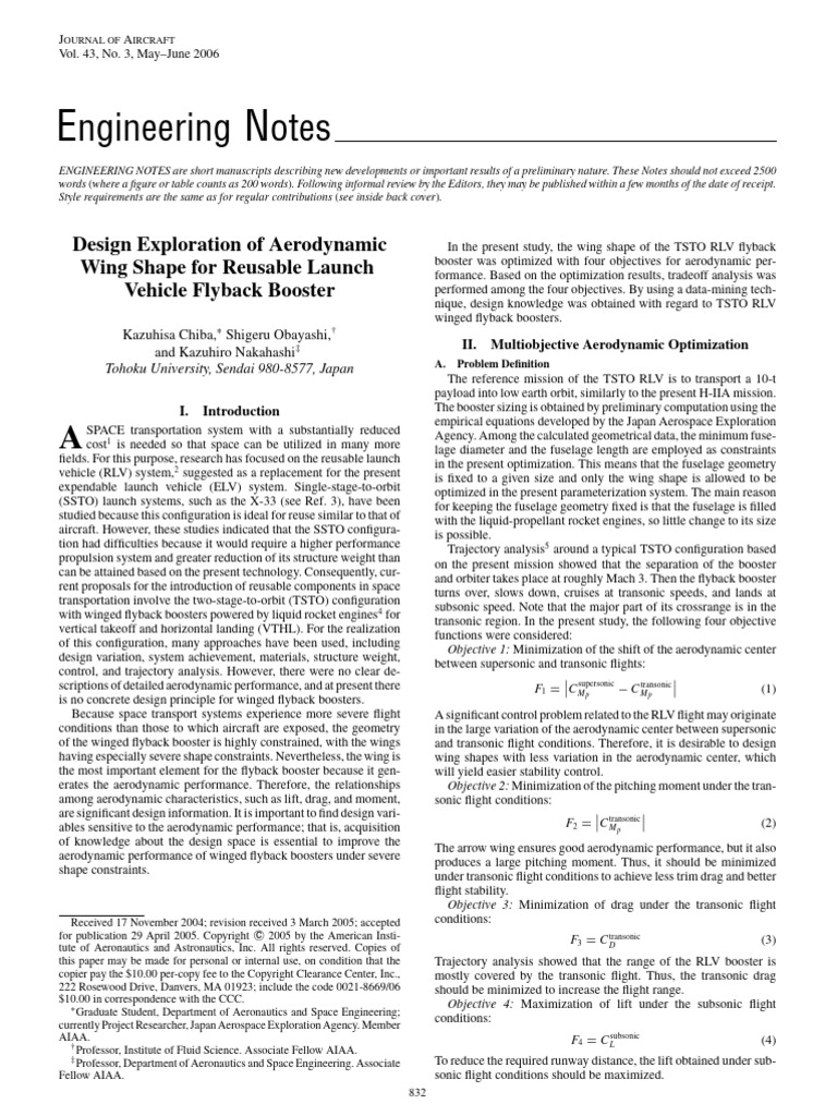 Design Exploration of Aerodynamic Wing Shape For Reusable Launch ...