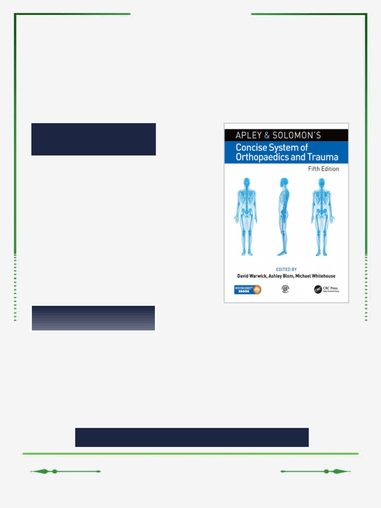 Apley and Solomon s Concise System of Orthopaedics and Trauma 5th ...