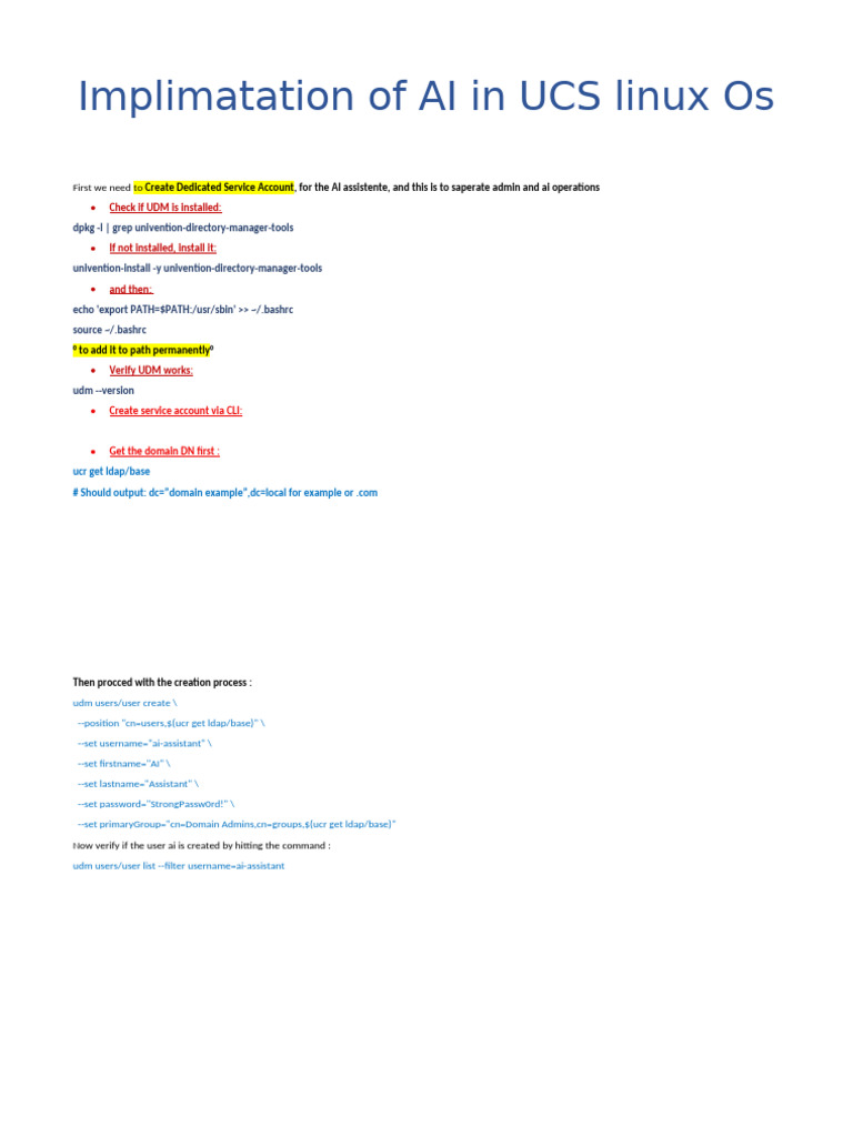 Implementing AI in UCS Linux OS | PDF