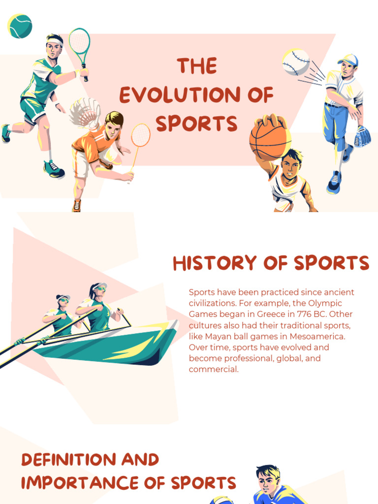 White and Pink Illustrative The Evolution of Sports Prosentation | PDF ...