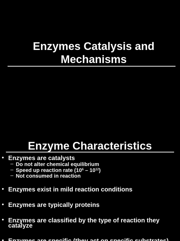 Enzyme Catalysis and Mechanisms Explained | PDF