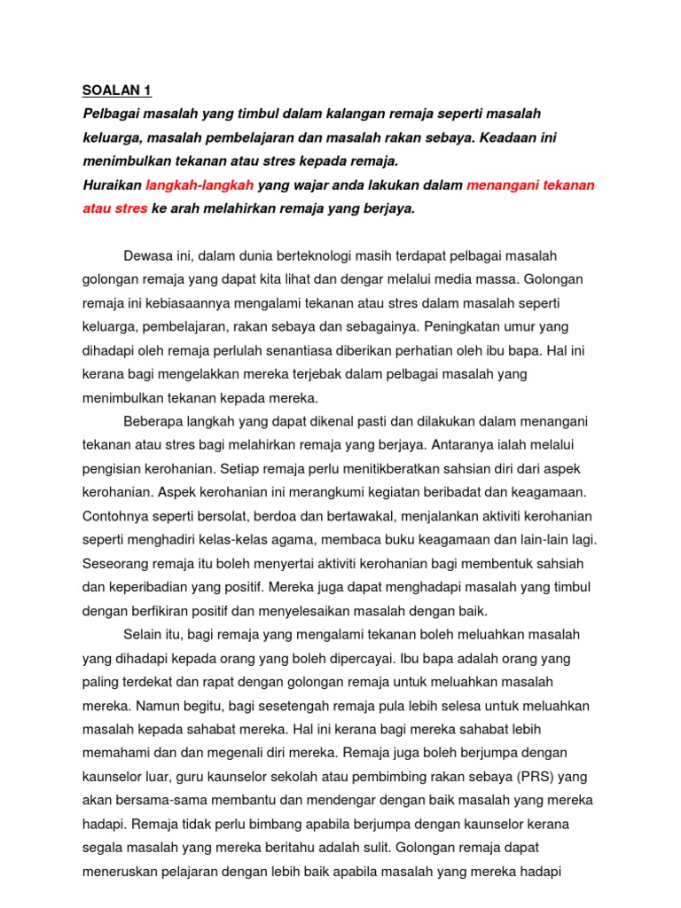 Karangan SPM Soalan 1 | PDF