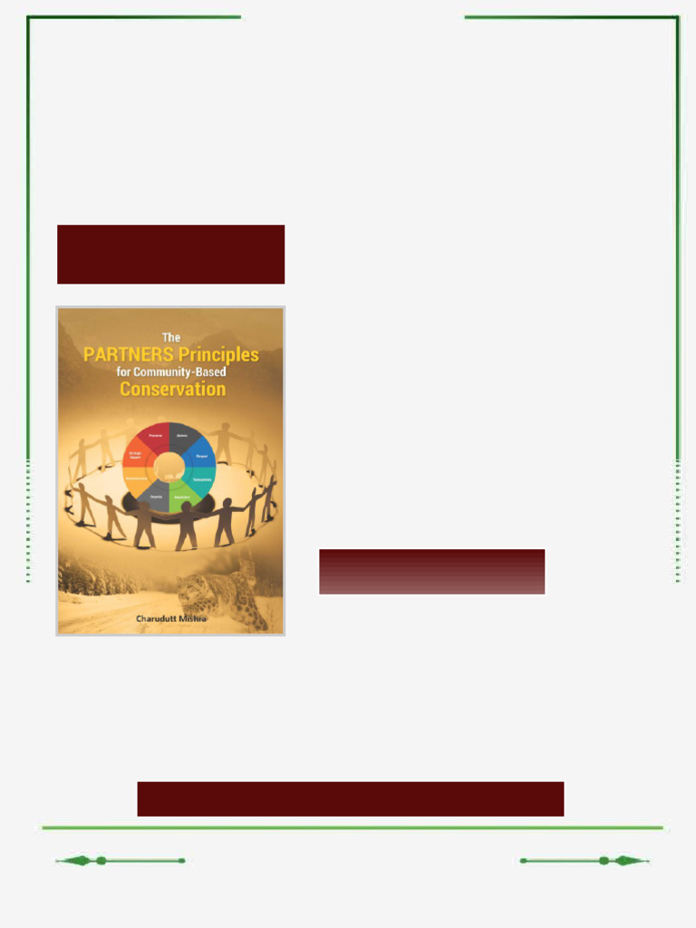 The PARTNERS principles for community based conservation First Edition ...