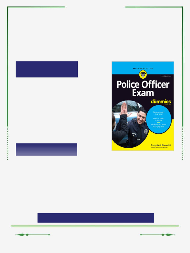 Police Officer Exam For Dummies Tracey Vasil Biscontini eBook ...