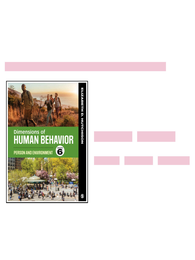 Dimensions of Human Behavior Person and Environment full digital chapters | PDF