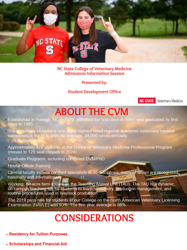 NC State Vet School Admissions Guide | PDF | Course Credit | Health Care