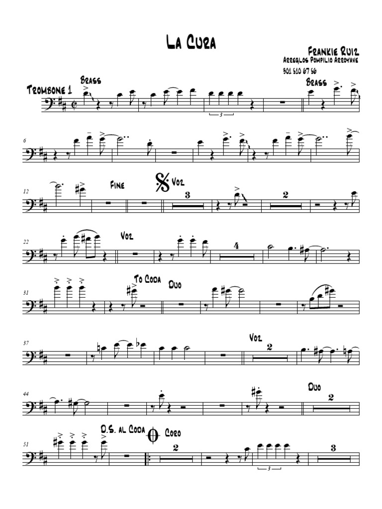 99-.LA CURA - Trombone 1 | PDF