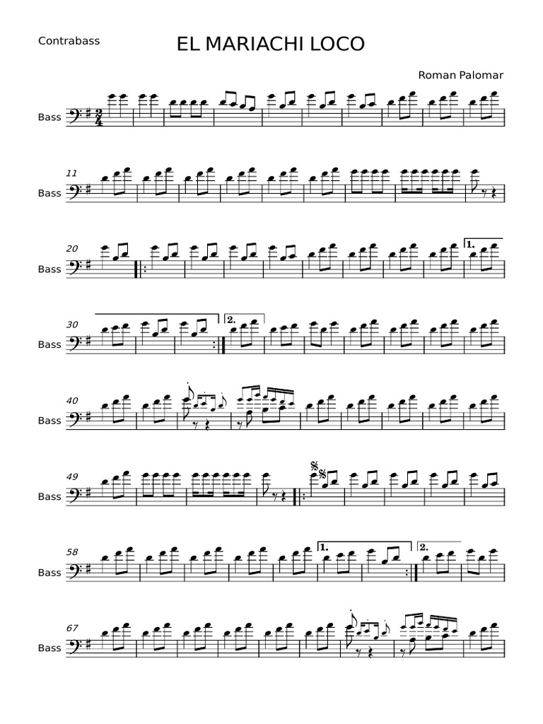Mariachi Loco Bass | PDF