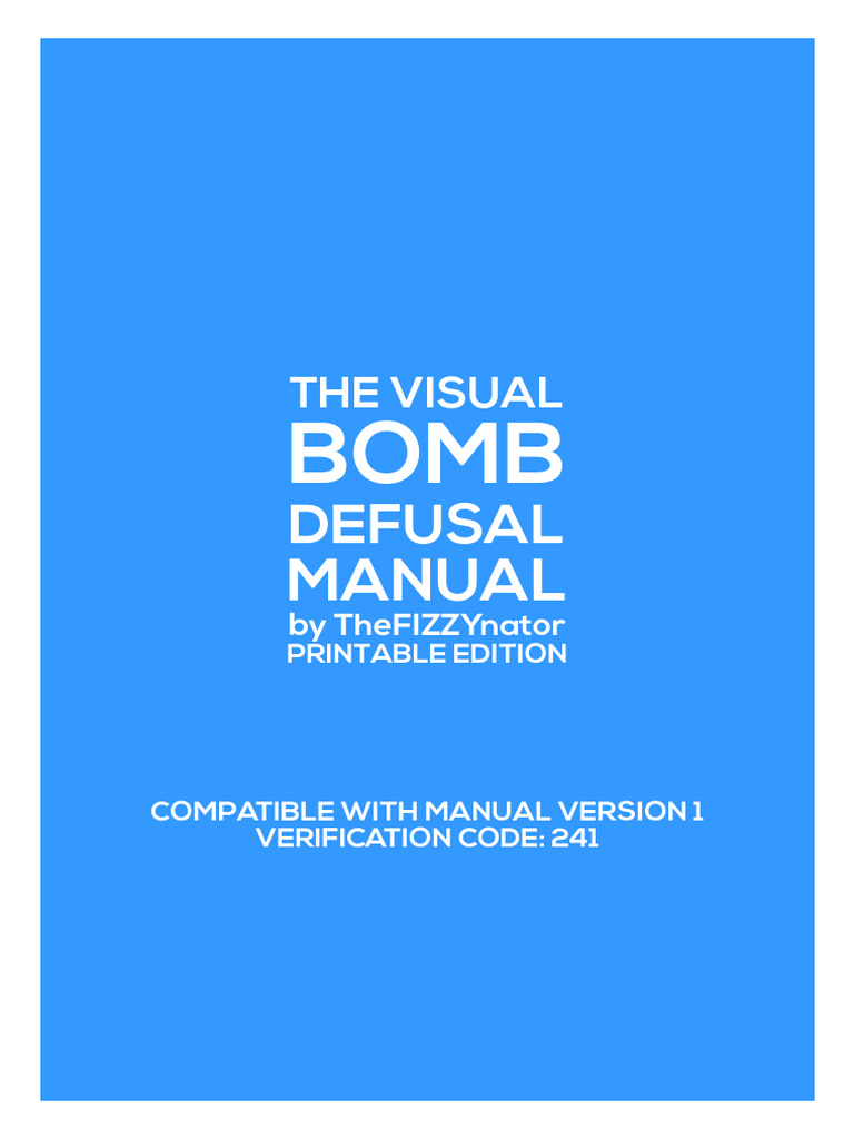Visual Bomb Defusal Manual Guide | PDF