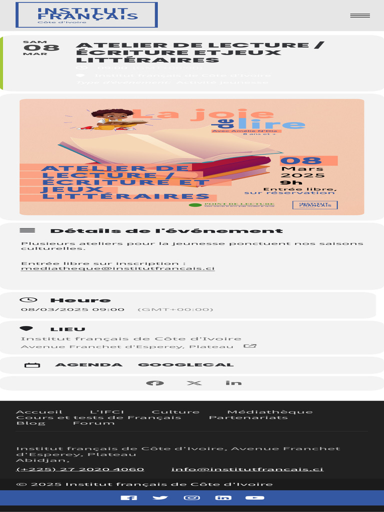 Atelier Lecture et Écriture Jeunesse | PDF