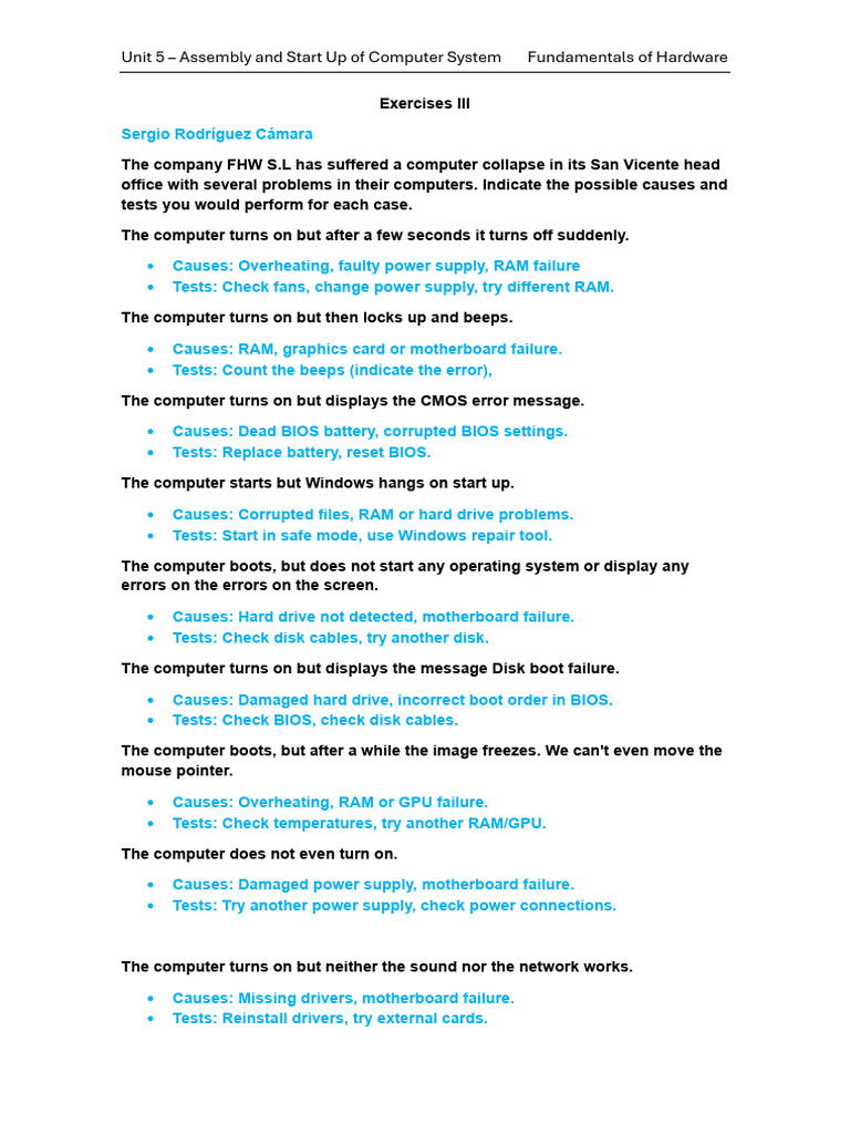 U05_Exercises_IV (SRC) | PDF | Bios | Booting