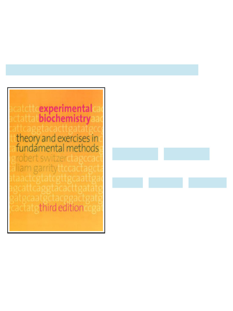 Experimental Biochemistry 3rd Edition all chapters available | PDF