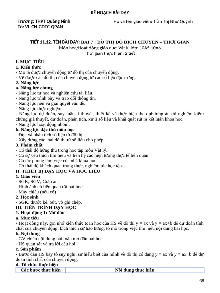 Bai 7. Do Thi Dich Chuyen Thoi Gian | PDF