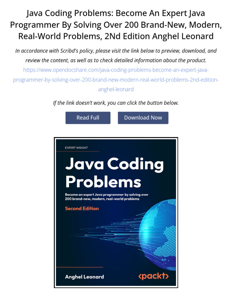 Java Coding Problems: Become an expert Java programmer by solving over 200 brand-new, modern ...