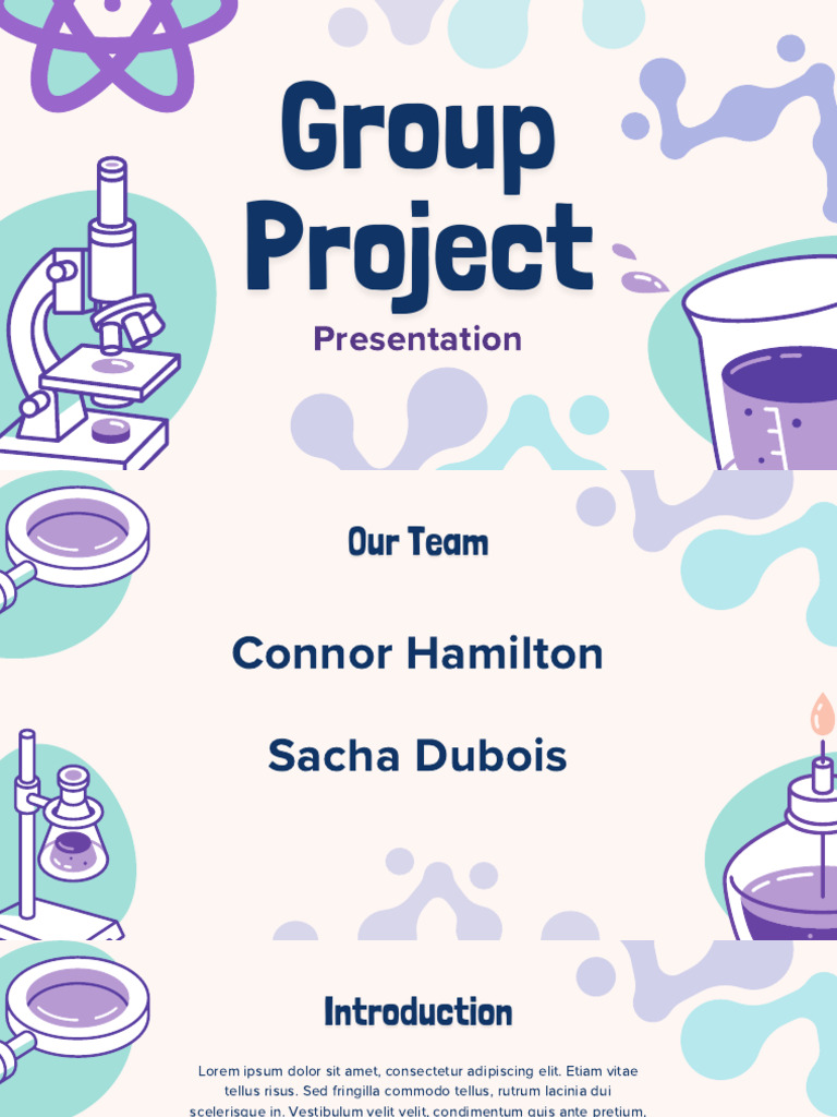 Purple Teal Playful Science Laboratory Group Project Presentation | PDF