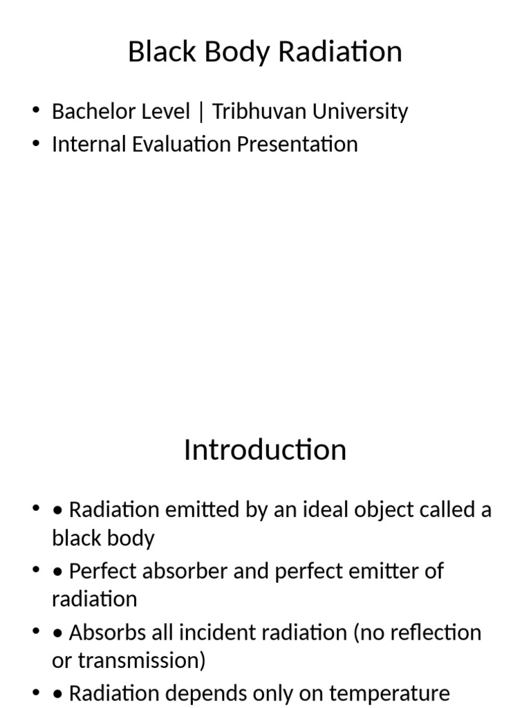 Understanding Black Body Radiation | PDF | Transport Phenomena ...