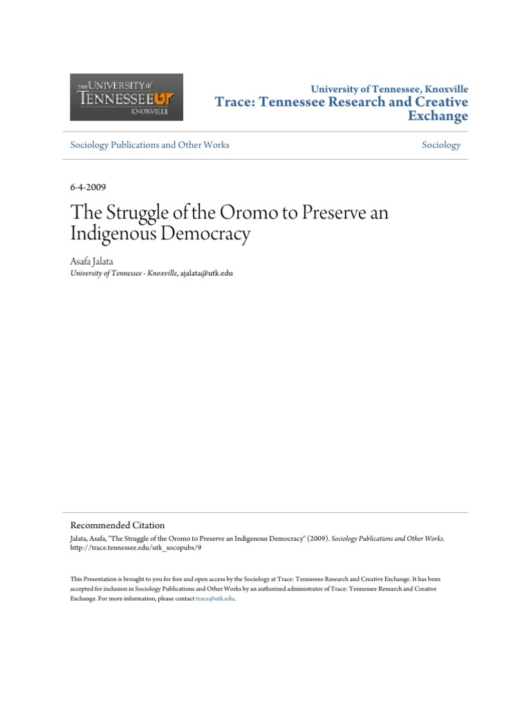 The Struggle of The Oromo To Preserve An Indigenous Democracy | PDF ...