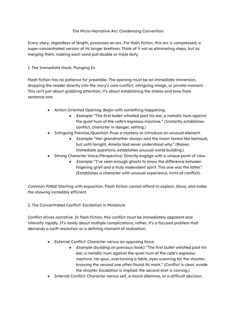 The Micro-Narrative Arc_ Condensing Convention | PDF | Allegory | Thought