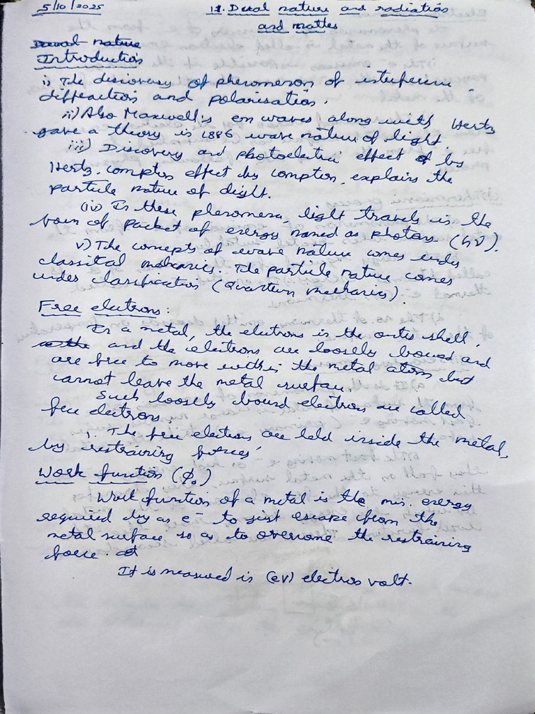 Dual nature of matter | PDF