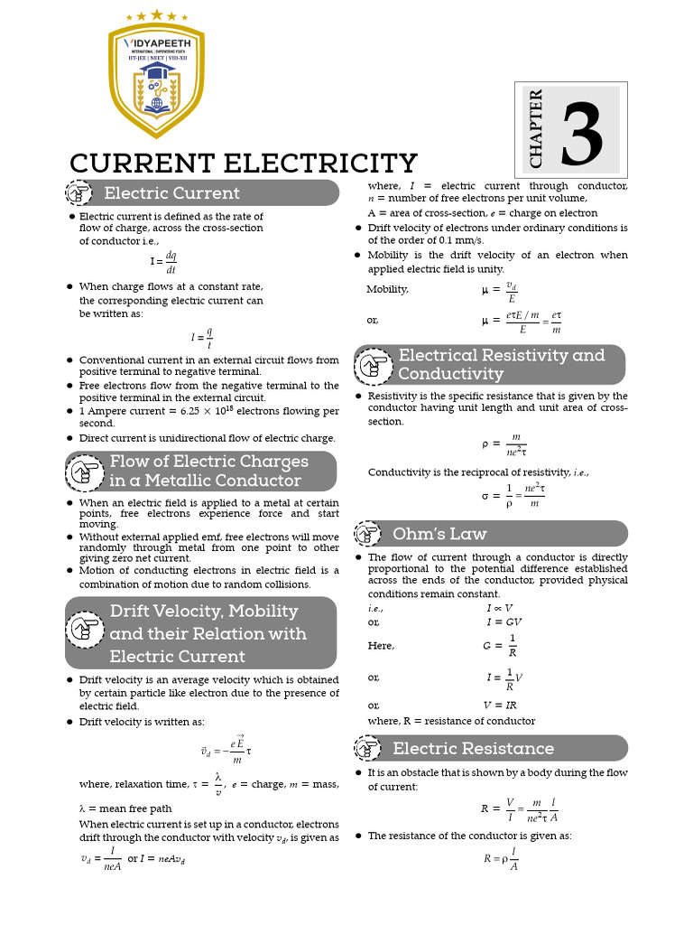 Understanding Electric Current Basics | PDF | Electric Current | Voltage