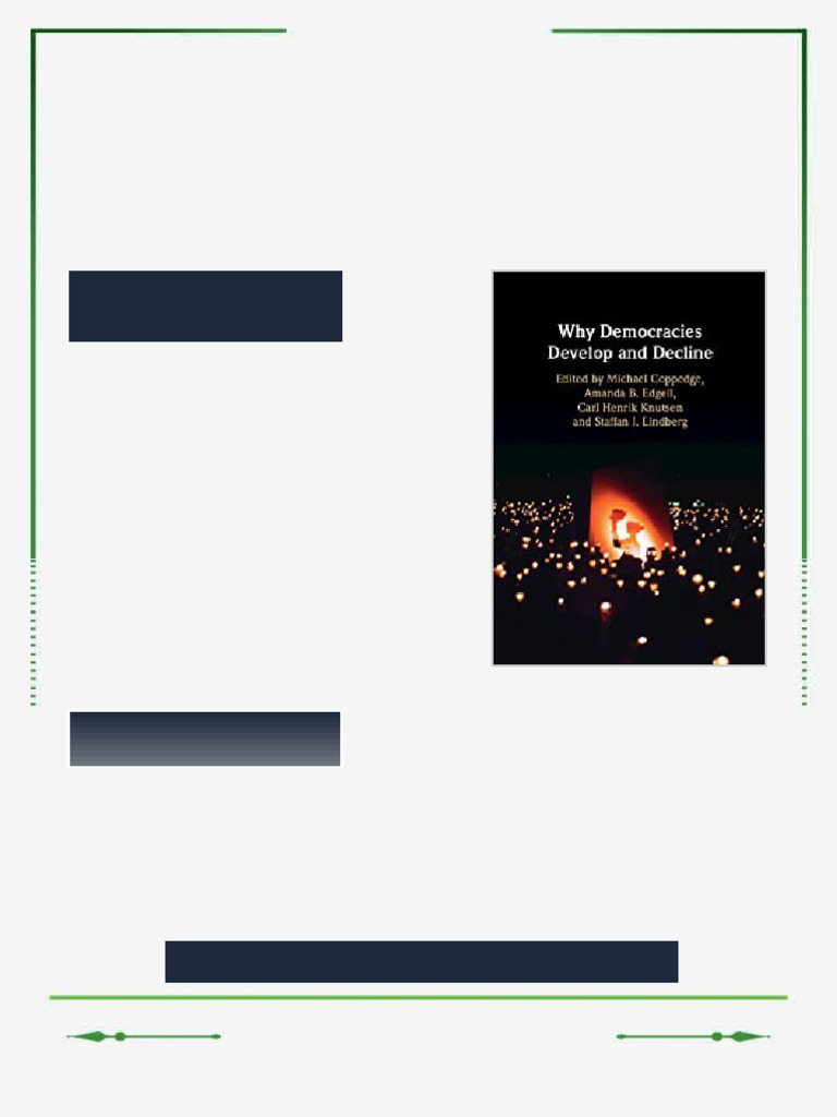 Why Democracies Develop and Decline Michael Coppedge Editor Amanda B ...